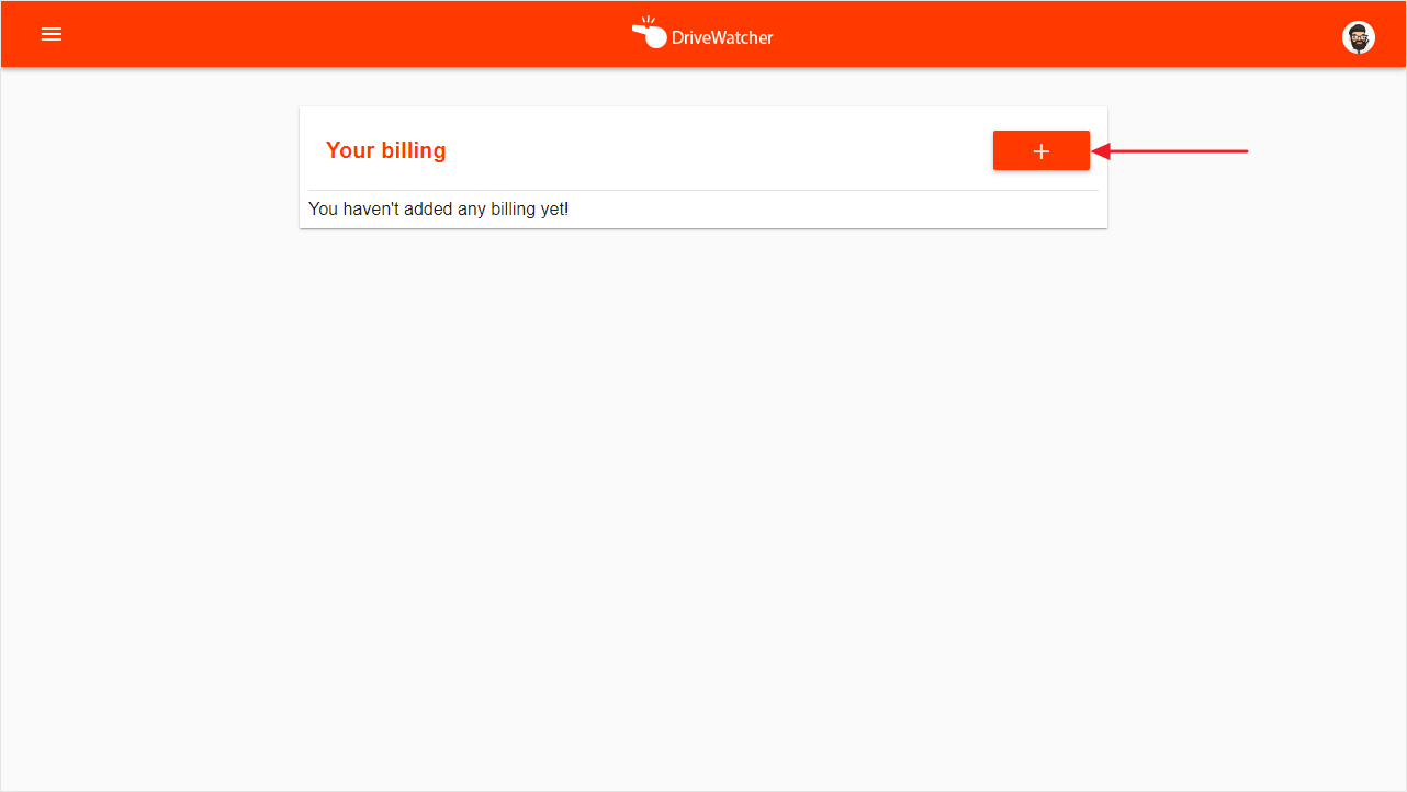How do I add billing information? - DriveWatcher APP